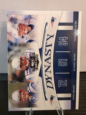 2008 Donruss Threads - Dynasty Randy Moss, Tedy Bruschi, Tom Brady #D-1 ...
