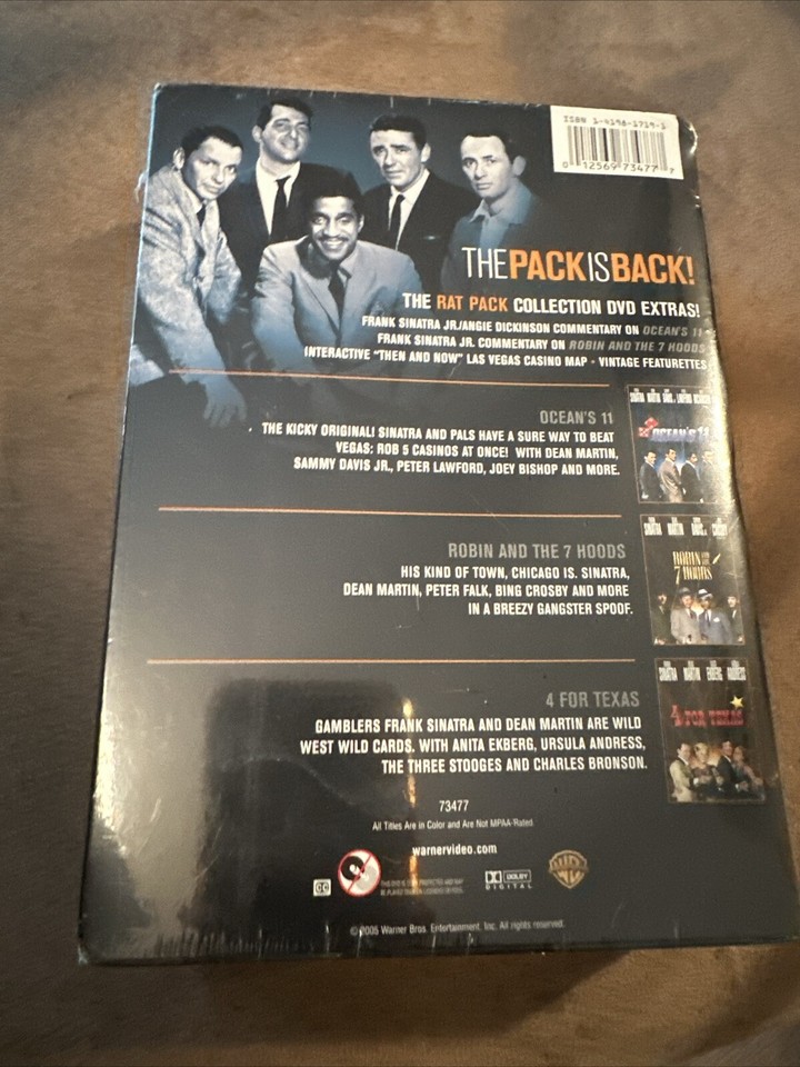 THE RAT PACK COLLECTION (3 Movies) Sinatra, Sammy, Dean, Dvd New Sealed ...