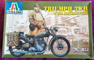 Italeri 1:9 Triumph 3WH WWII Motorcycle Model Kit #7402 *COMPLETE ...