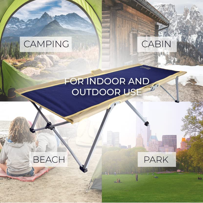 Easy Cot - Extra Large Folding Cot - Heavy Duty Cot for Indoor and ...