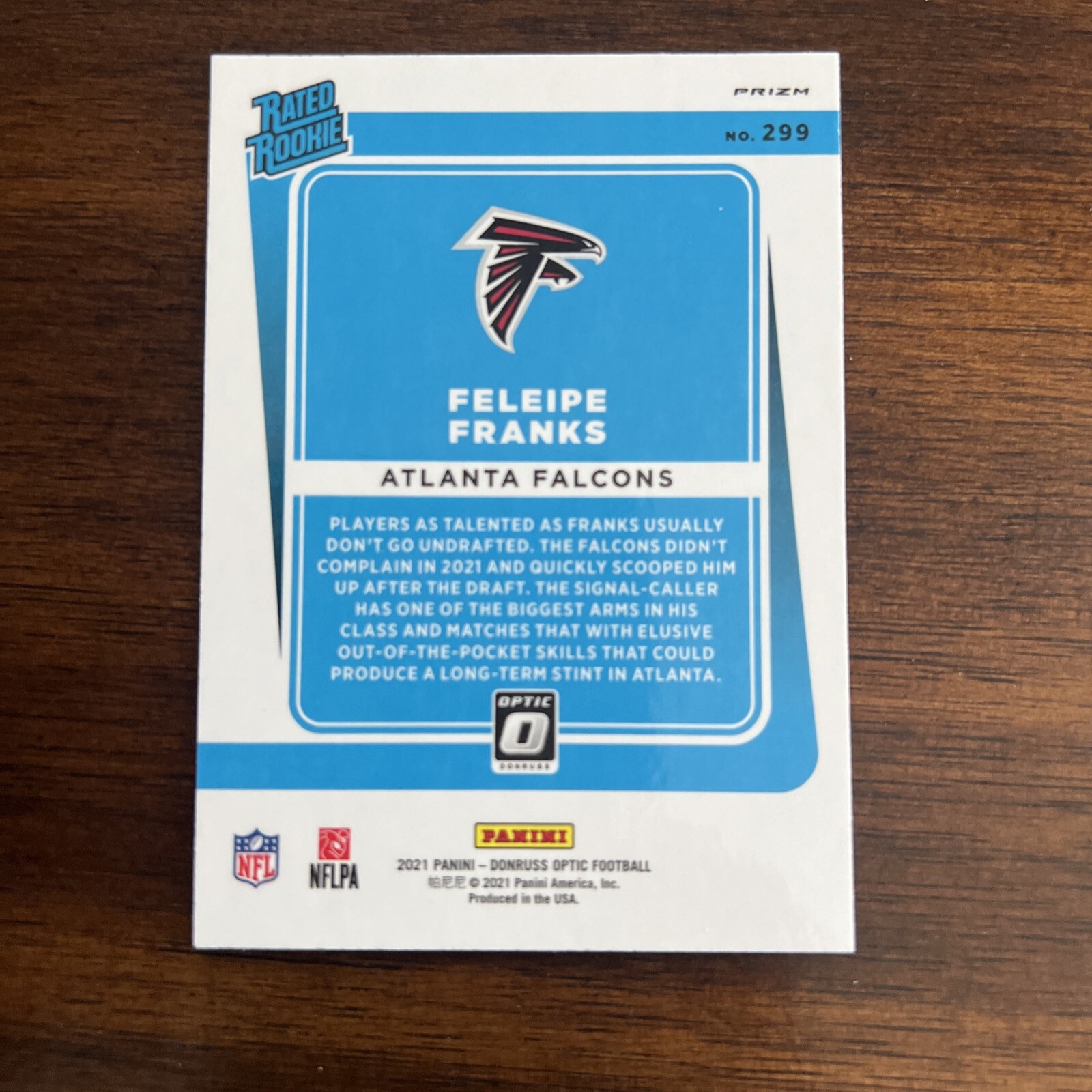 2021 Donruss Optic Felipe Franks Rated Rookie Purple Shock Prizm RC ...