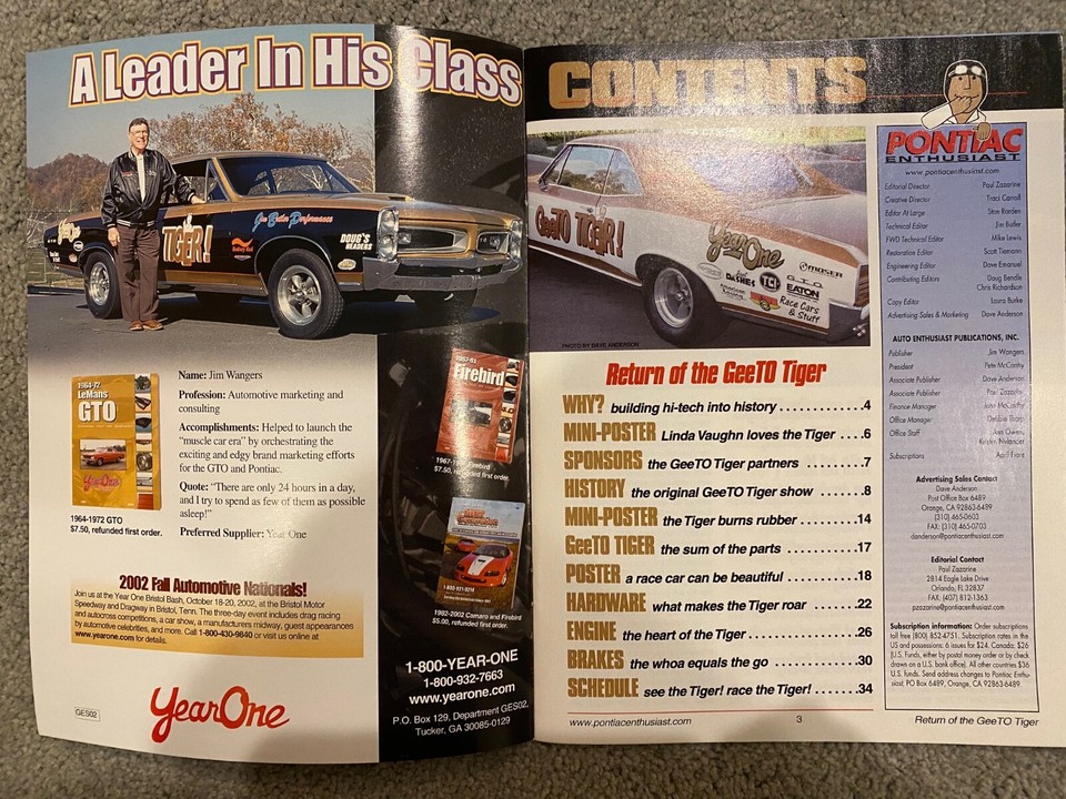 Pontiac Enthusiast Magazine - Return of the GeeTo Tiger, GTO ...