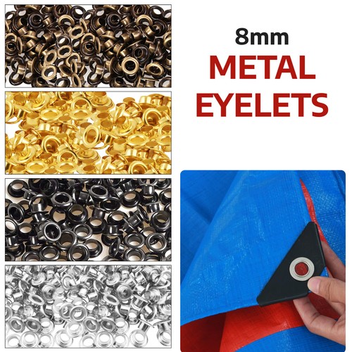 Eyelet with Washer Metal Grommet 8mm Leather Crafts Tarps Banner Repair ...