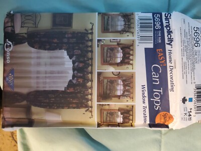Easy Can Tops Valance Pattern Simplicity 5696 Janas Uncut Window ...