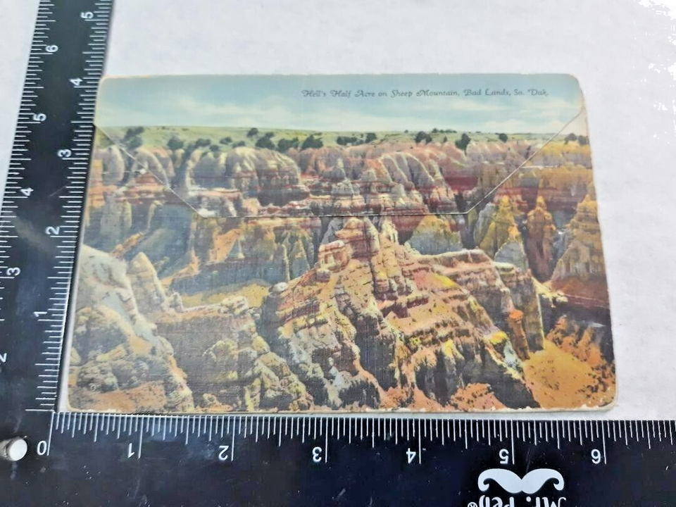 Vintage POSTCARD FOLDER BOOK BAD LANDS NATIONAL PARK SOUTH DAKOTA 8 ...