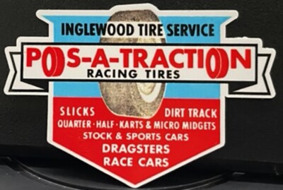 NHRA VRHTF SUPER COOL POS-A-TRACTION RACING TIRES DIE CUT STICKER 4" X ...