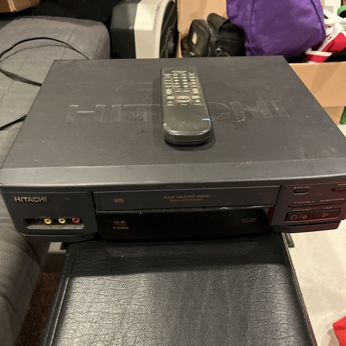 Vintage black Hitachi VHS VCR VT-F380A tested and working | eBay