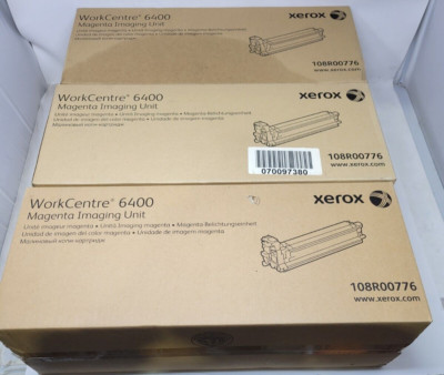 Lot of 3 Genuine Xerox 108R00776 WorkCentre 6400 Magenta Imaging Unit ...