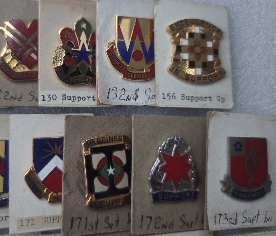 Collection of 20 Support units DI DUI UNIT CREST INSIGNIA PINS | eBay