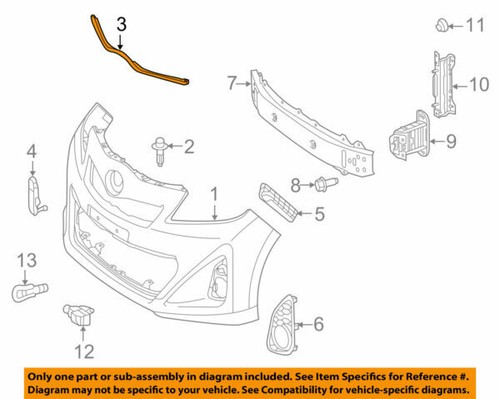 53395-52040 Toyota Seal, hood to front end panel 5339552040, New ...