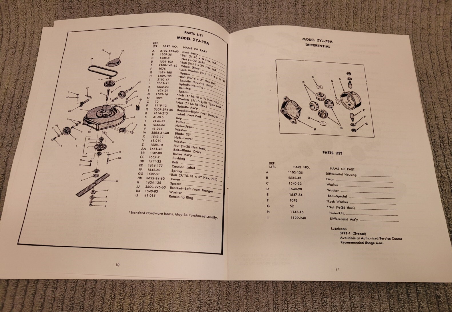 WARDS GARDEN MARK ZYJ-79A MOWER 5 HP TURF-TRAC OWNERS GUIDE & PARTS ...