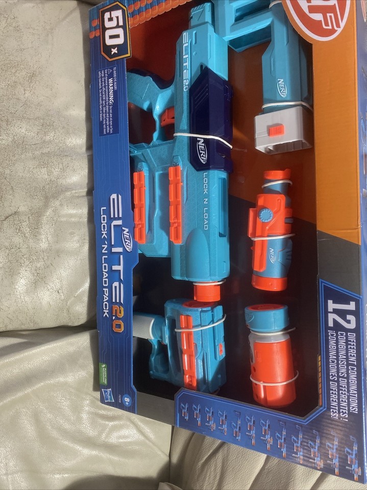Nerf Lock’n Load Pack Elite 2.0 12 Gun Combos 50 Darts New | eBay