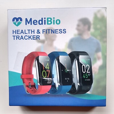 MediBio Health & Fitness Tracker Black Smart Band NEW in Box | eBay