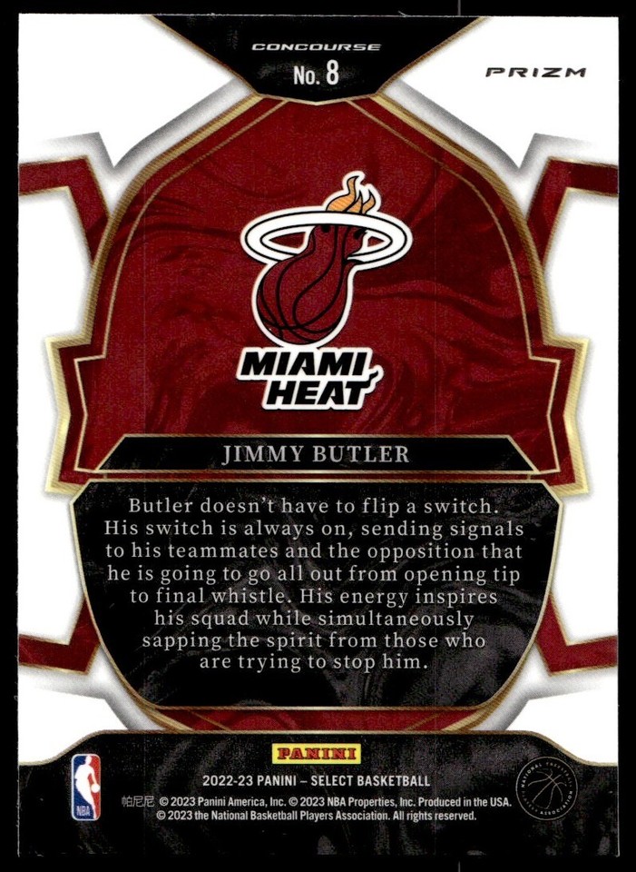 2022-23 Panini Select Blue Silver Prizm Jimmy Butler Miami Heat #8 | eBay