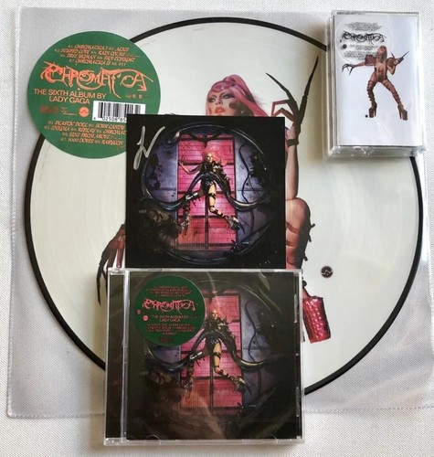 LADY GAGA CHROMATICA LTD PICTURE VINYL & CD +CASSETTE + SIGNED CARD AUTOGRAPHED | eBay