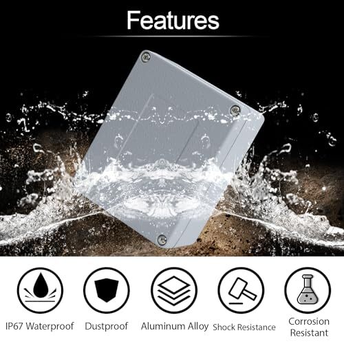 Junction Box Aluminum Alloy Metal Electrical Box IP67 Waterproof ...