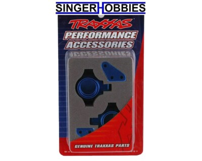 Traxxas 9635X SLEDGE Steering Blocks 6061-T6 Aluminum Blue-Anodized L/R ...