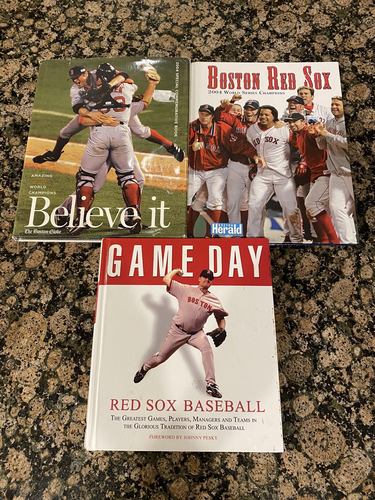 Lot of 3 Hardcover Commemorative Boston Red Sox 2004 World Series Books ...