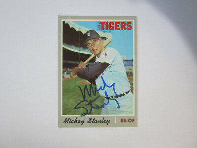 1970 Topps # 383 Mickey Stanley Autograph / Signed card (M) Detroit ...