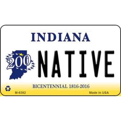 Native Indiana State License Plate Tag Novelty Magnet M-6392 | eBay