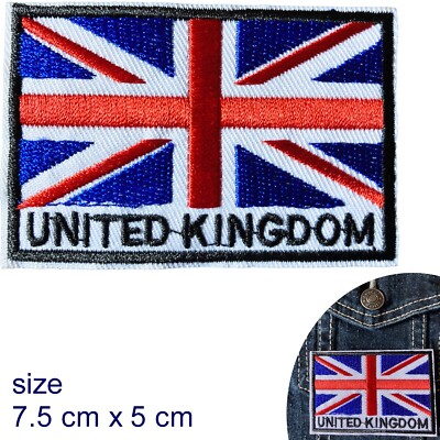 British Flag iron on patch UK flags Great Britain Union Jack iron-on ...