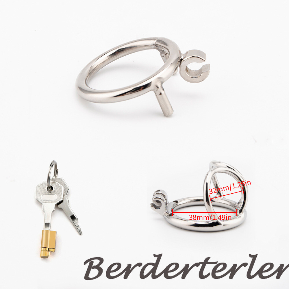 New Stainless Steel Ball Chastity Cage Male Testicle Restraints Ring ...