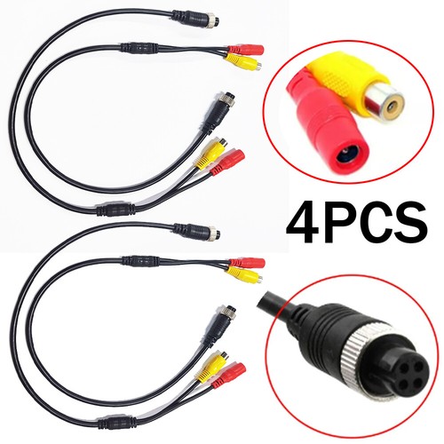 4x 4 Pin FeMale to RCA Adapter Cable Converter for Car Backup Camera ...