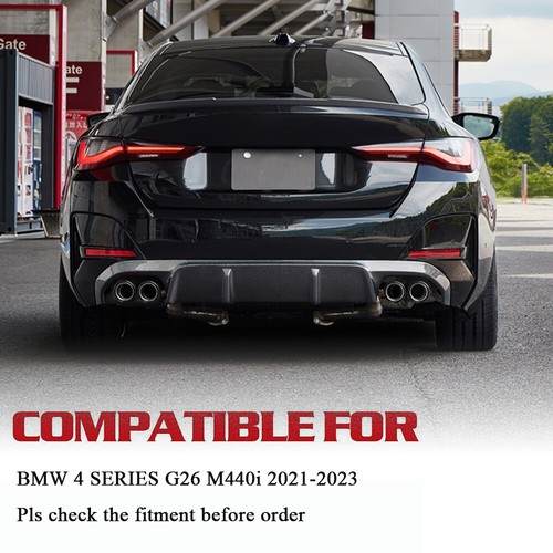Fits BMW G26 M440i 440i 430i 2021UP REAL CARBON Rear Bumper Diffuser ...