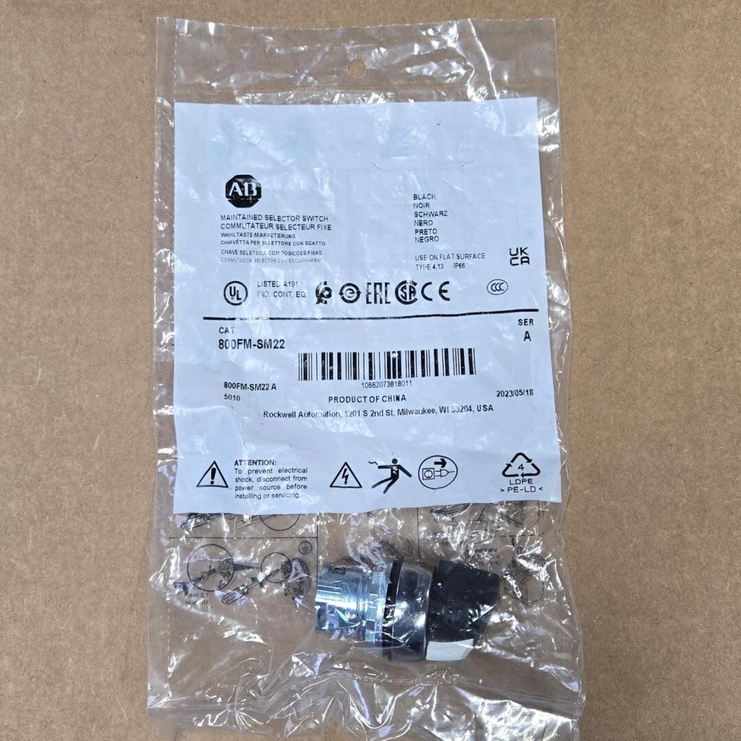 New Allen Bradley 800FM-SM22 * 2 Position Selector Switch, Maintained ...