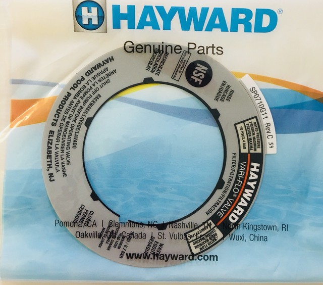 Hayward Sand Filter Multiport Valve Label Plate (Decal) - 40 mm “ “ for ...