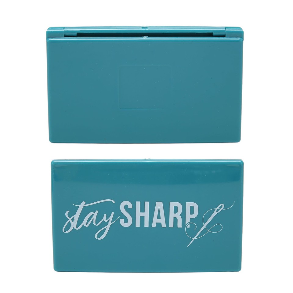 Magnetic Needle Case Dark Green Plastic Shell Light Safe Edge Stitching ...
