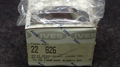 (Lot of 2) IVES 22-B26 FLUSH PULL, SOLID BRASS with a Polished Chrome ...
