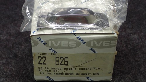 (Lot of 2) IVES 22-B26 FLUSH PULL, SOLID BRASS with a Polished Chrome ...