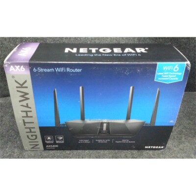 NETGEAR RAX50 Nighthawk AX6 AX5400 Wireless Dual-Band Gigabit Router 2. ...