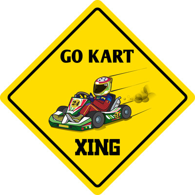 *Aluminum* Go Kart Crossing Funny Metal Novelty Sign 12"x12" | eBay