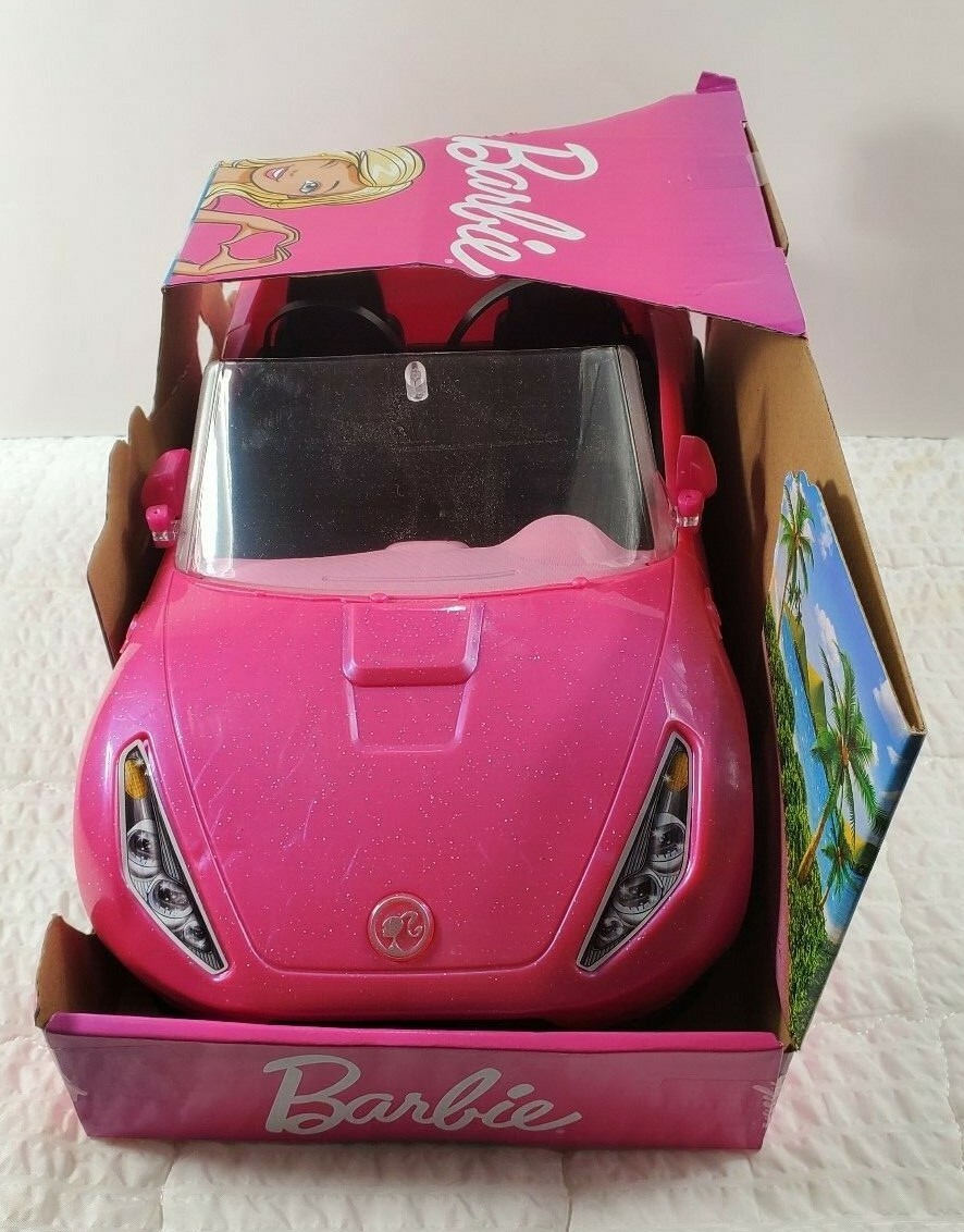 NEW 2018 Barbie Glam Convertible Pink Car Doll 2 Seats Shine Vehicle ...