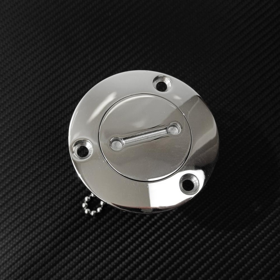 Polished Stainless Steel Flush Mount Gas Tank Fuel Filler Neck and Cap ...