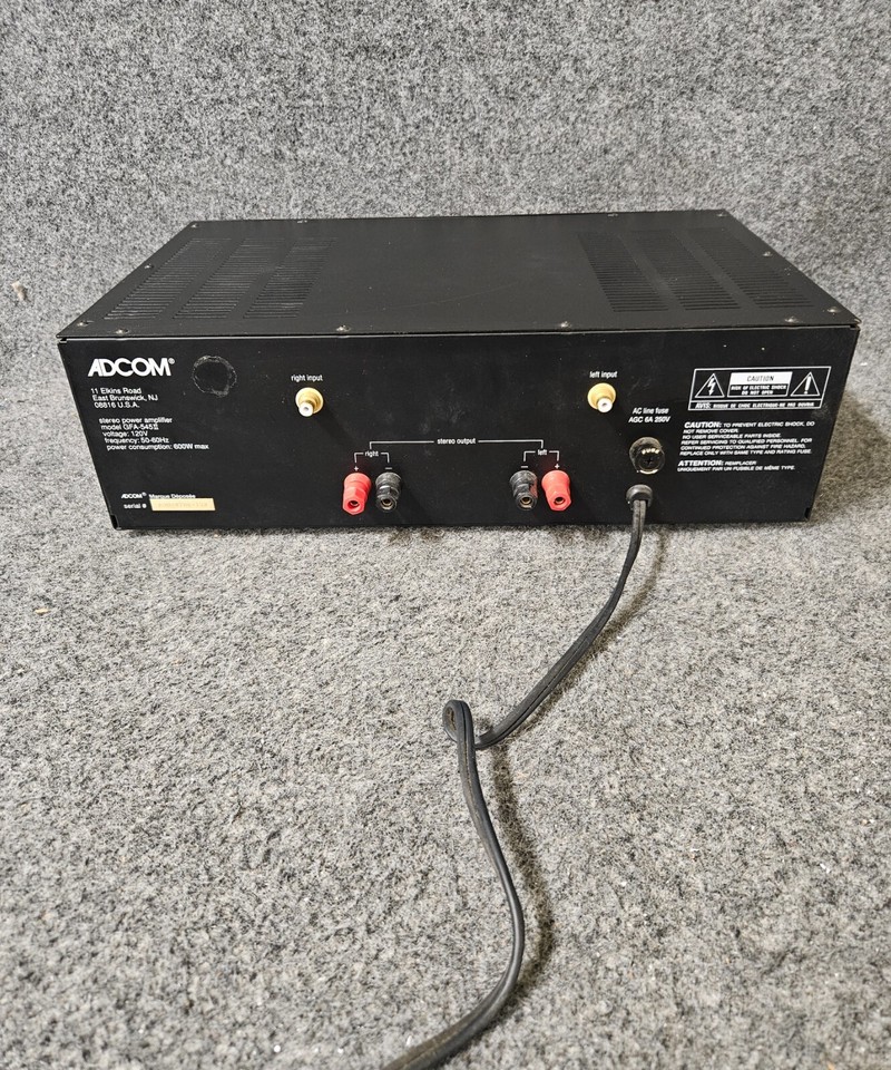 Adcom GFA-545 II High Current Stereo Power Amplifier , 100 Watts Per ...