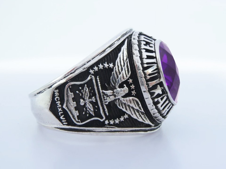 SILVER 925 , RING , USAF , US AIR FORCE RING , USAF , RING , US SIZE 9 ...