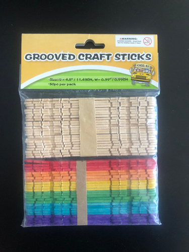 School Bus Grooved Craft Sticks 50 Pack Mixed Colors NEW | eBay