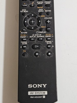 Original Sony AV System Remote Control HCD-HDX277WC HCD-HDZ278 RM ...