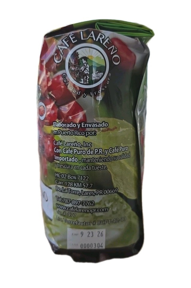 Cafe Lareño en granos Fresh 100% Pure & fresh Puerto Rico Coffee Beans ...