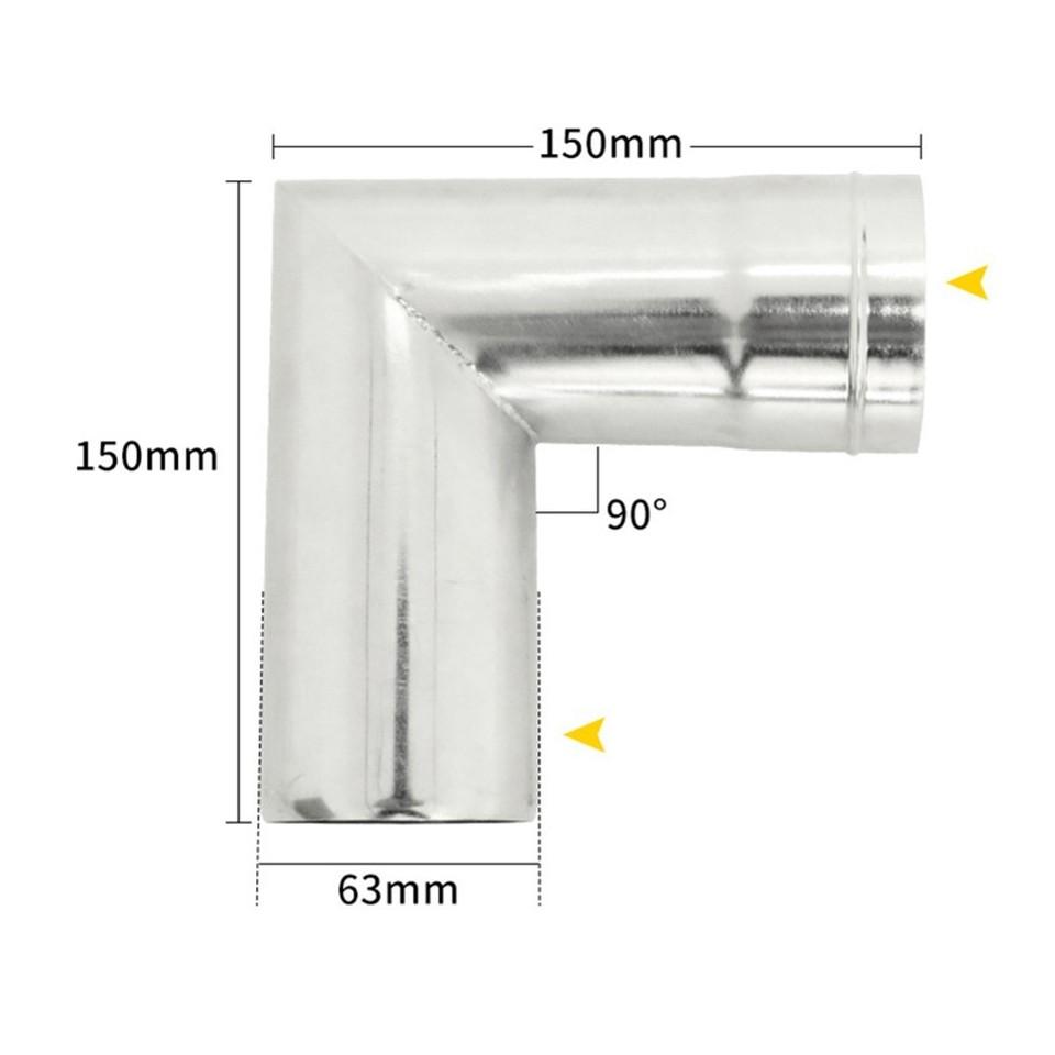 Tent Stove Installation 90 Degree Stainless Steel Chimney Pipe Adapter ...