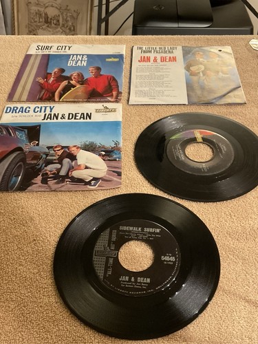 5 Jan & Dean 45 Records-surf City-drag City-The Little Old Lady For ...