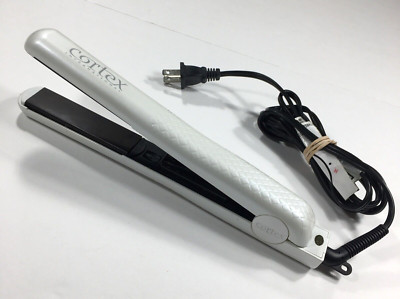 Cortex International FLAT IRON Ceramic 1" White 110W 450° ON OFF BTC-125PRL | eBay