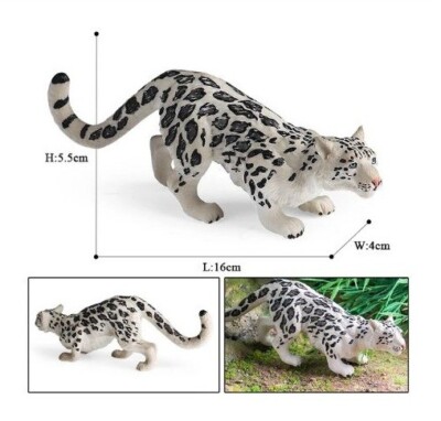 16cm Snow Leopard PVC Toy Cat Wild Animal Figure Doll Kids Gift | eBay