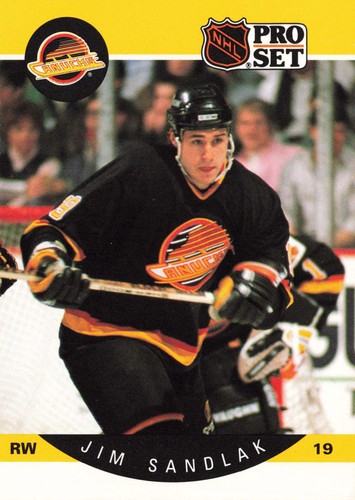 Jim Sandlak 1990 Pro Set #305 Vancouver Canucks | eBay