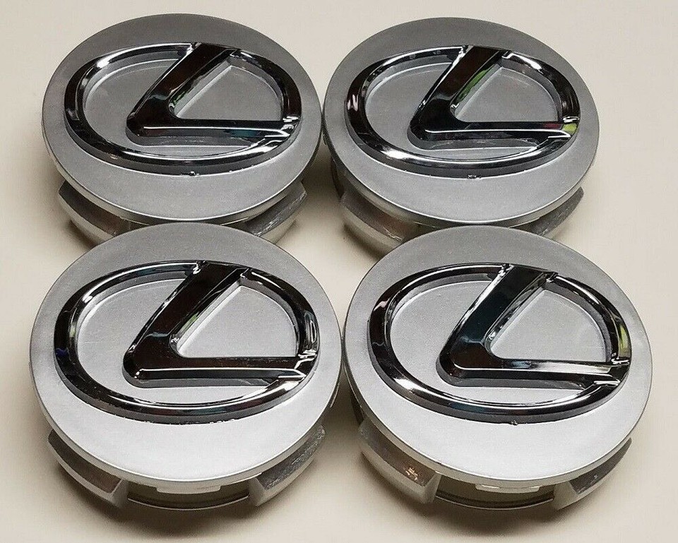 2006-2020 Lexus Silver Center Caps 62mm Hub Caps 2.5" Fits: ALL LEXUS ...