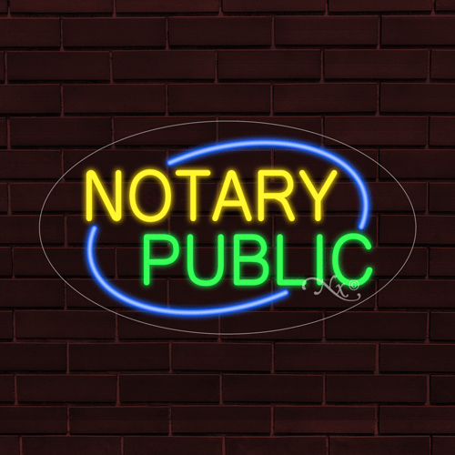 Notary Sign New Fax Copy Notary Open Neon Light Sign 24"x20" Lamp