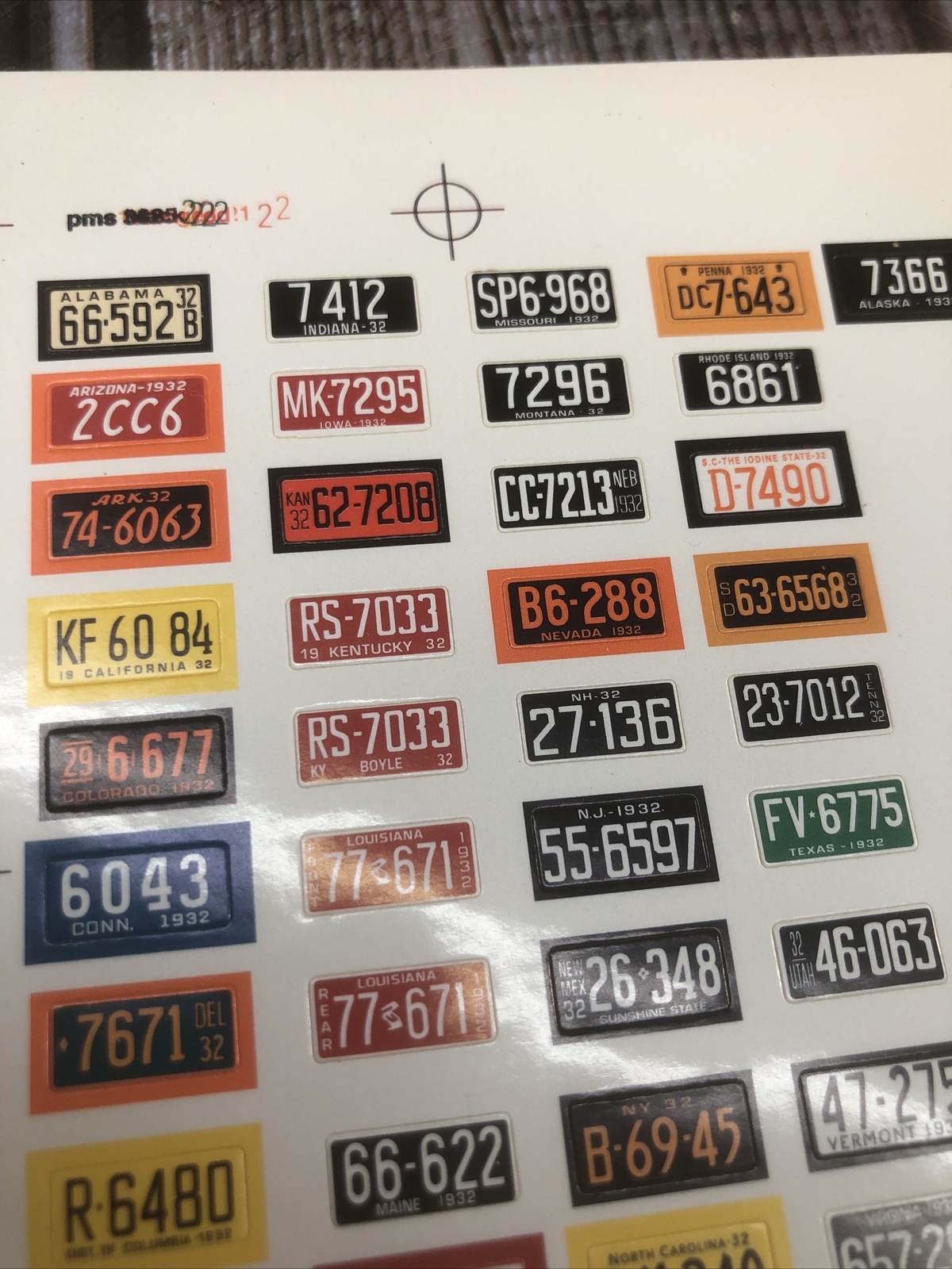 1/24 scale 1932 license plate decals for your r/c & Diecast Models | eBay